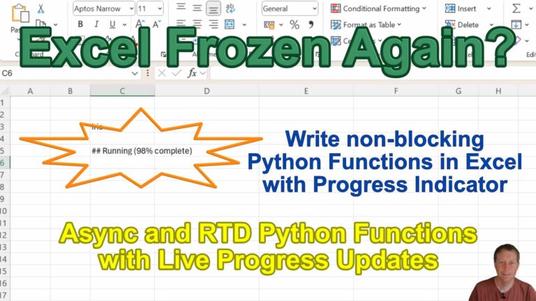 Long Running Excel Functions – PyXLL